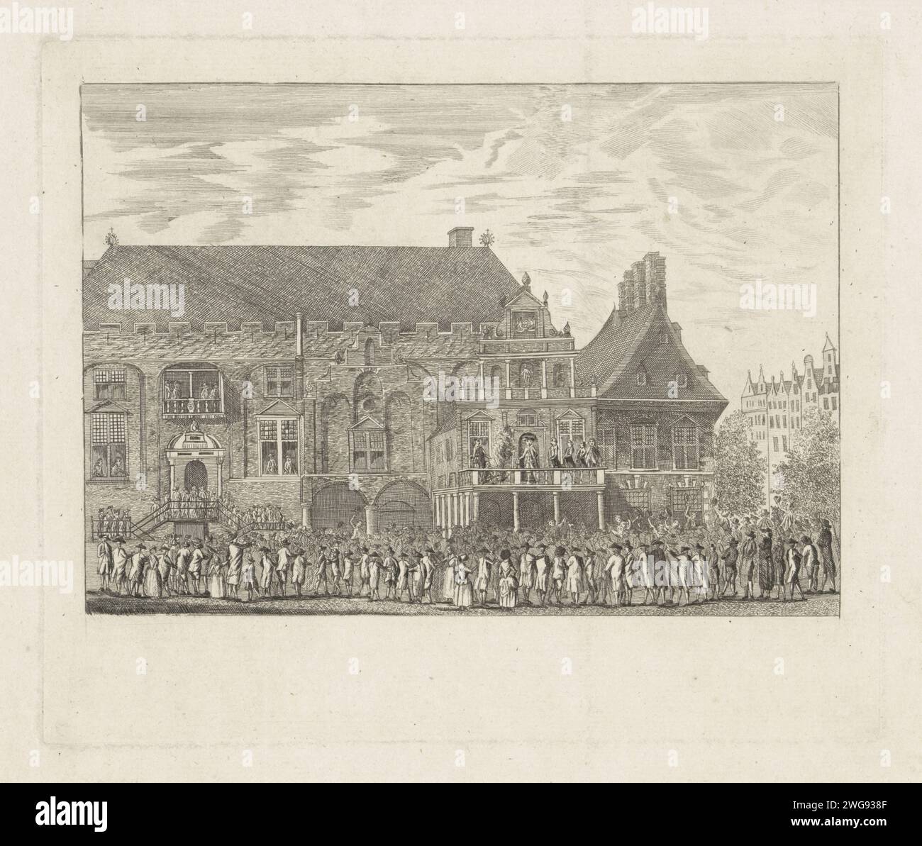 Combustion of a pamphlet in Haarlem, 1790, Anonymous, After Wiggers ...