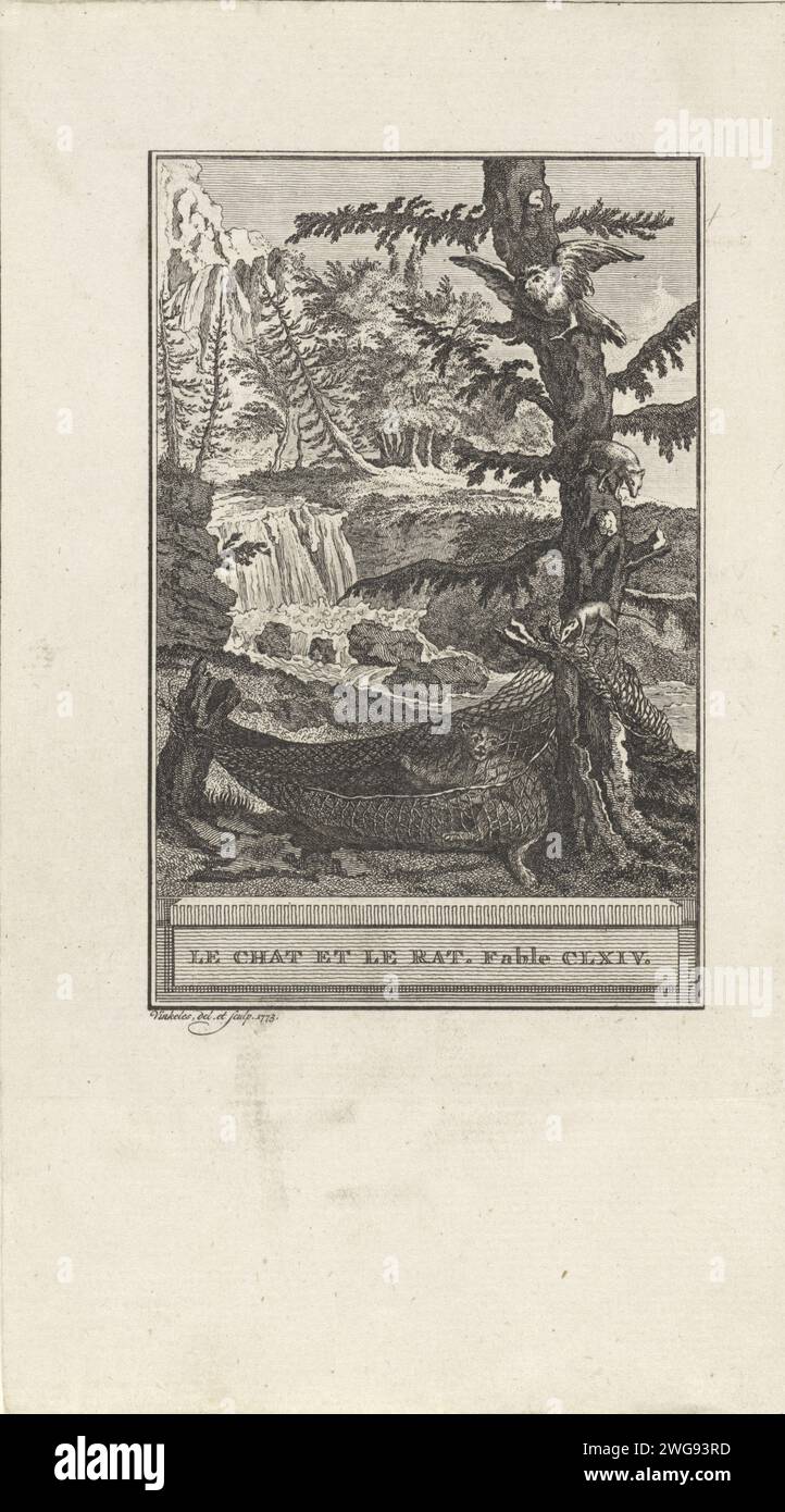 De Kat, the Rat, the Owl and De Wezel, Reinier Vinkeles (I), 1773 print ...