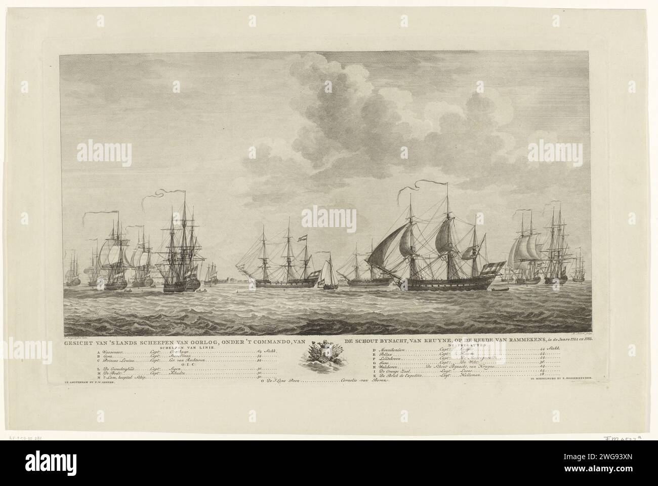 Dutch war fleet for Rammekens, 1782-1783, Mathias de Sallieth, after ...