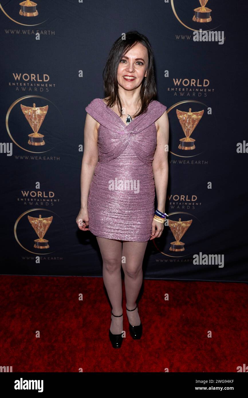 Hollywood, USA. 02nd Feb, 2024. Pianist Composer Yulia Petrova attends 2024 World Entertainment ...
