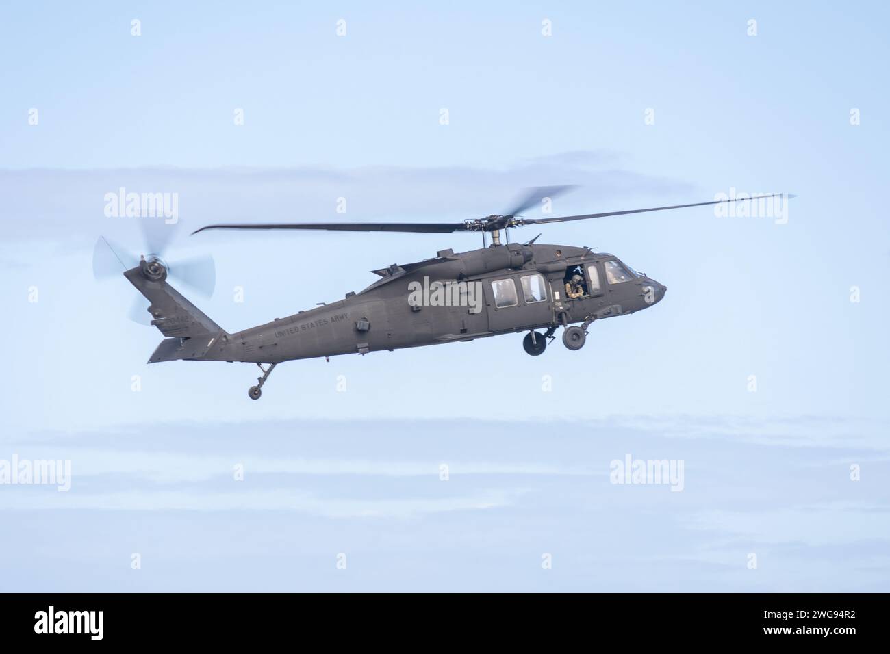 A U.S. Army UH-60 Black Hawk conducts training with U.S. Marines from ...