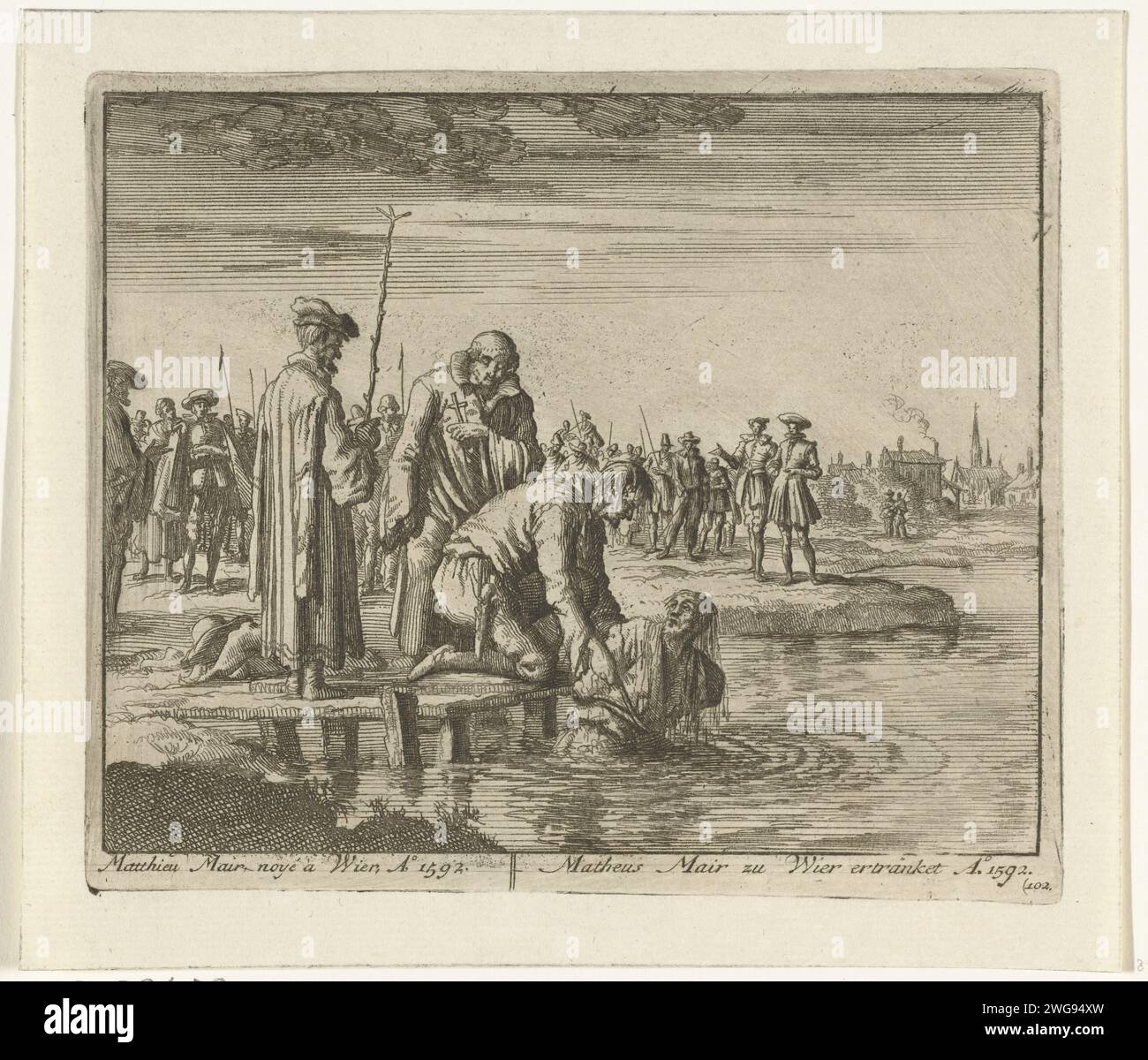 Mattheus Mair in Wier drowned, 1592, 1683 - 1685 print The Baptist ...