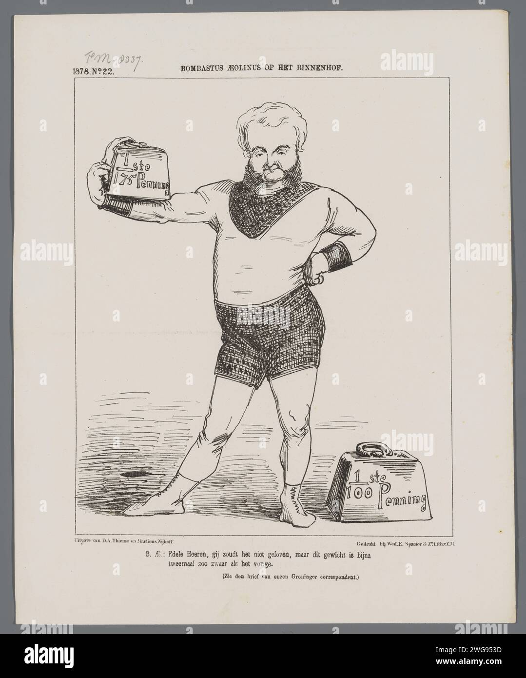 Cartoon, 1878 print Cartoon. Plaat appeared at the Weekblad De ...