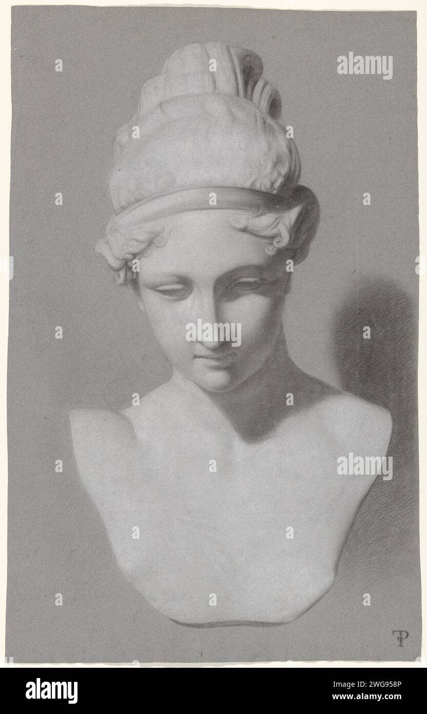 GIPS MODEL OF A BEST OF A Woman, Anonymous, 1700 - 1800 drawing paper ...