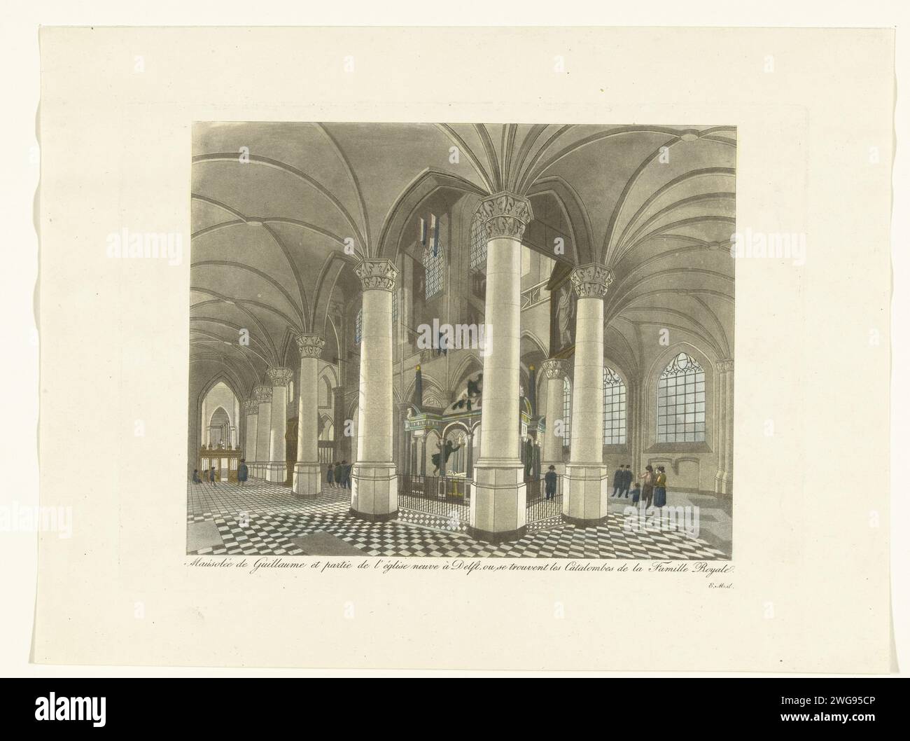 Nieuwe Kerk in Delft with the flaw of Willem I, Prince of Orange, 1779 ...