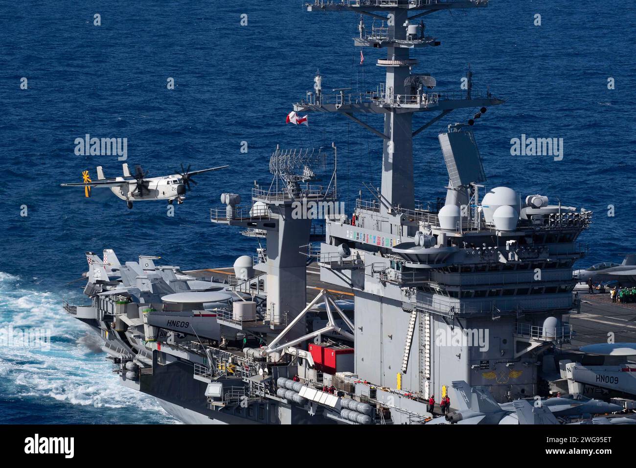PHILIPPINE SEA (Jan. 31, 2024) A C-2A Greyhound assigned to the ...