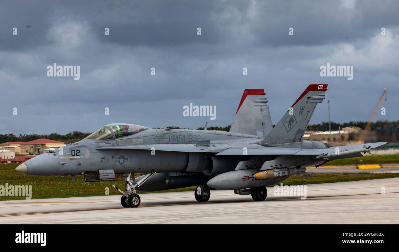 A U.S. Marine Corps F/A-18C Hornet aircraft with Marine Fighter Attack ...