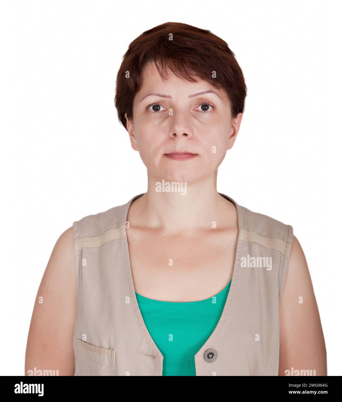 Mature woman passport picture hi-res stock photography and images - Alamy