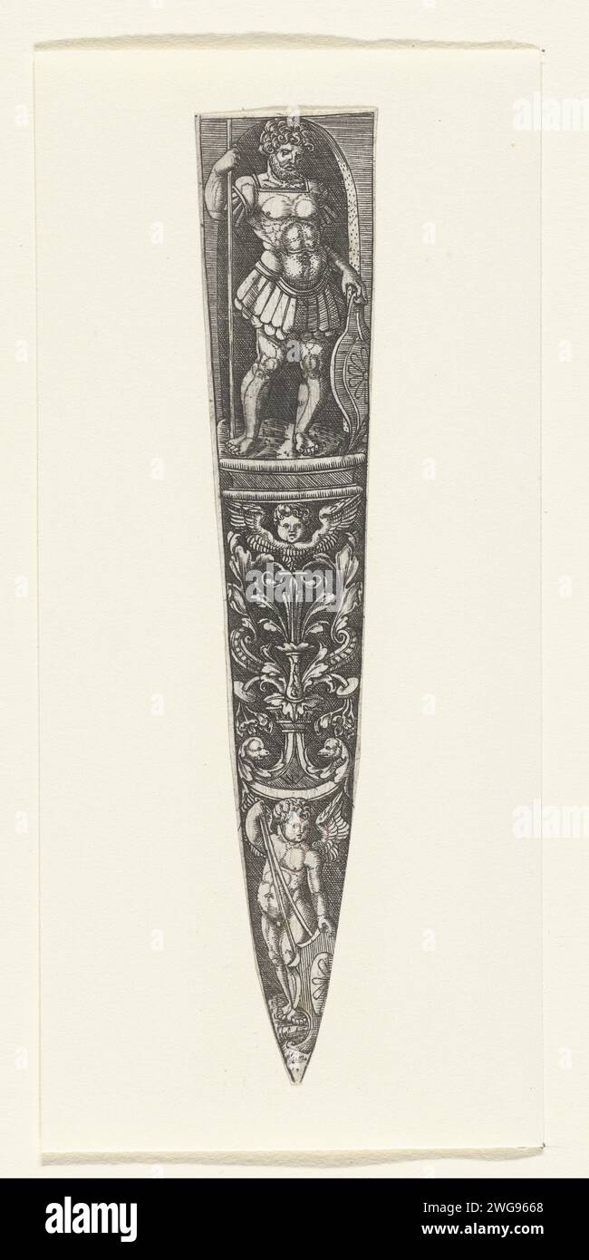 Decoration of the sheath of a dagger with warrior, 1500 - 1600 print At ...