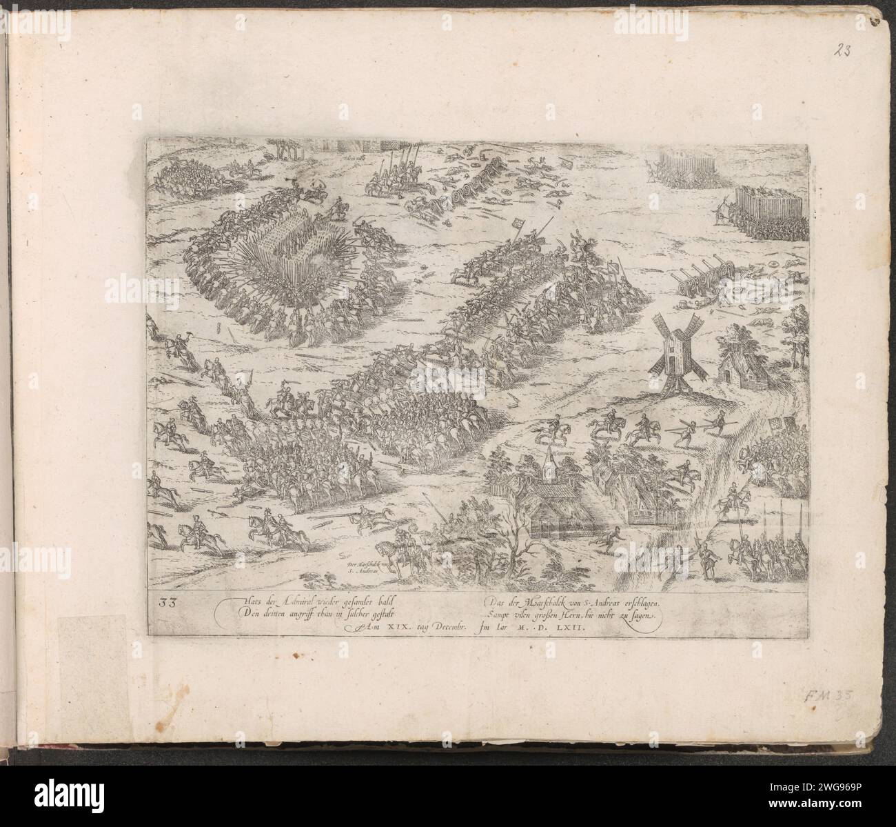 Battle of Dreux, third meeting, 1562, 1567 - c. 1571 print Battle of ...