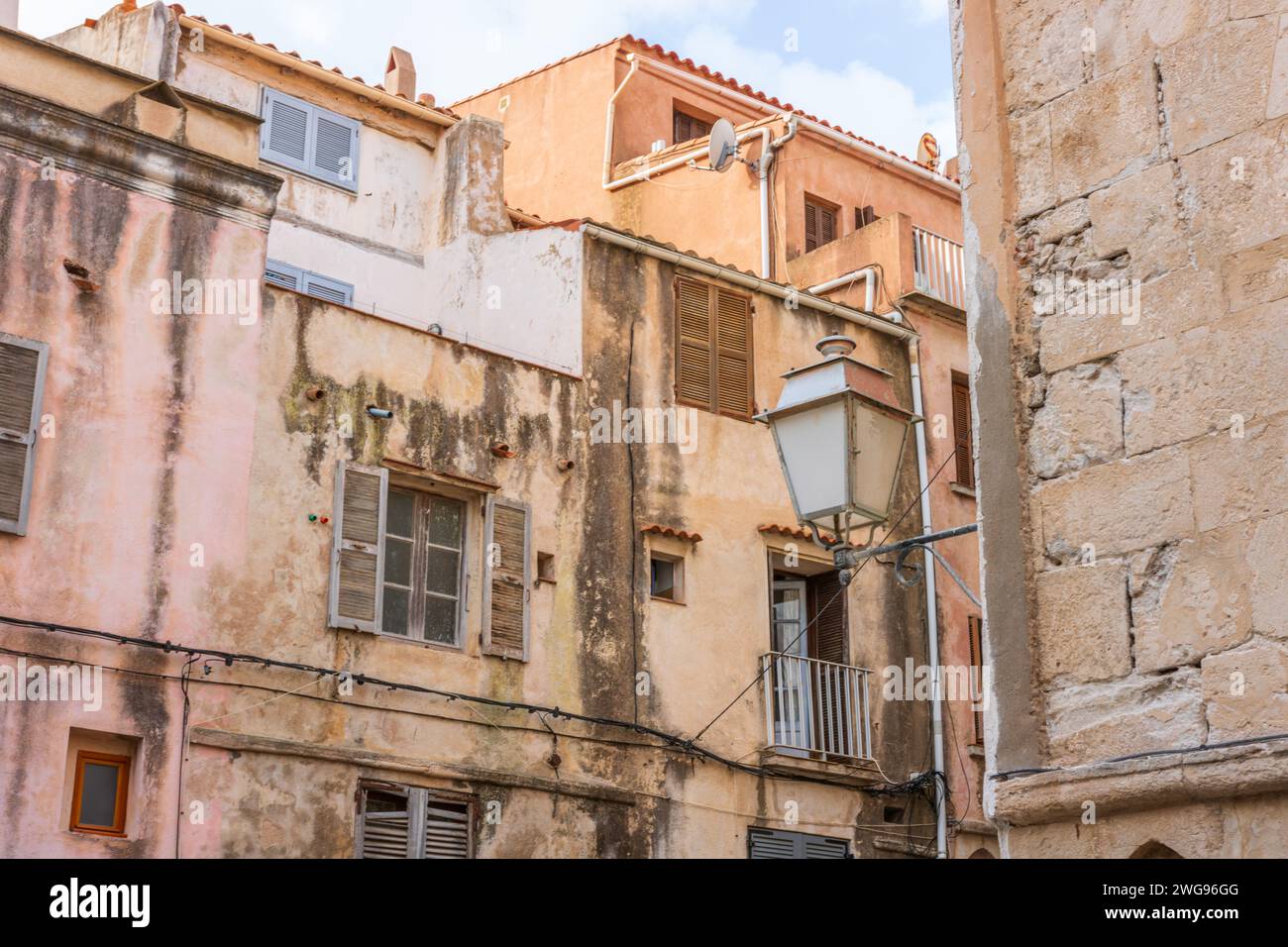 Bonifacio town, medieval citadel in Corsica Island, France Stock Photo ...