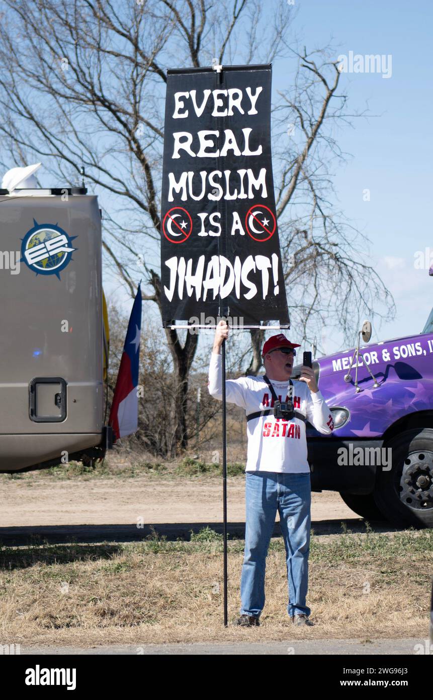 Quemado, Texas, USA. 3rd Feb, 2024. The Religious Zealot group across ...
