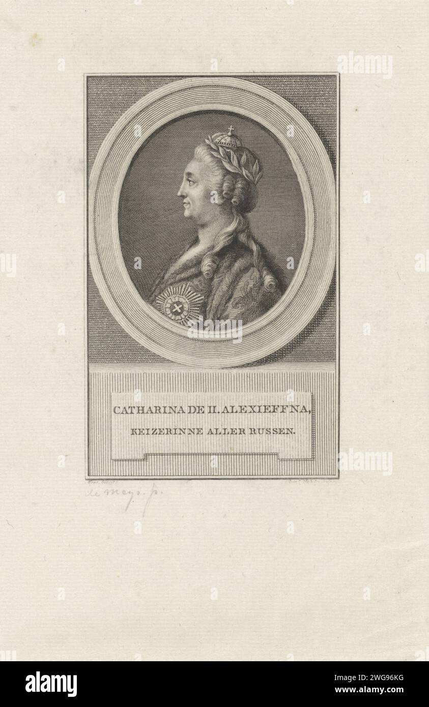 Portrait of Catharina de Grote, Reinier Vinkeles (I), After Ferdinand ...