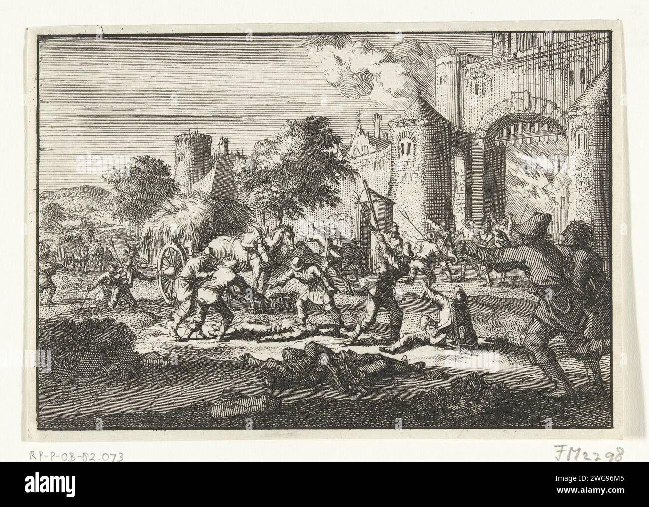 Fights between farmers and soldiers at Brussels, 1669, 1696 - 1700 ...