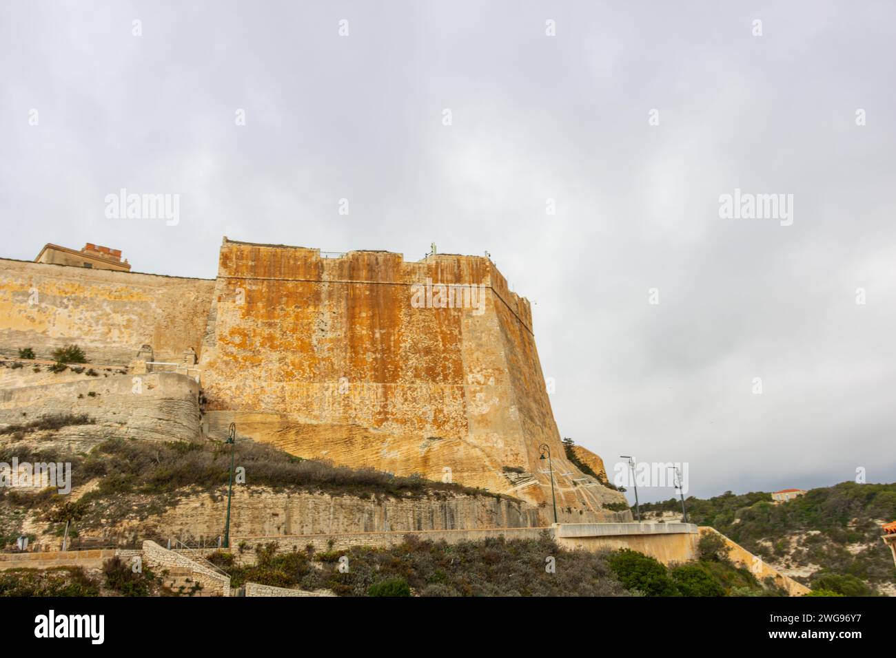 Bonifacio town, medieval citadel in Corsica Island, France Stock Photo ...