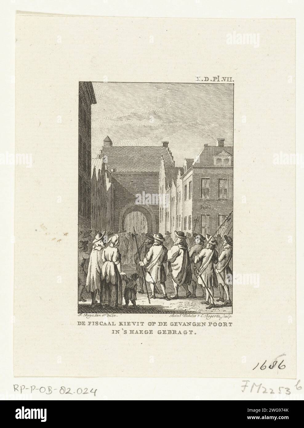 The lawyer -fiscal Kievit is taken to the Gevangenpoort, 1686, 1780 ...