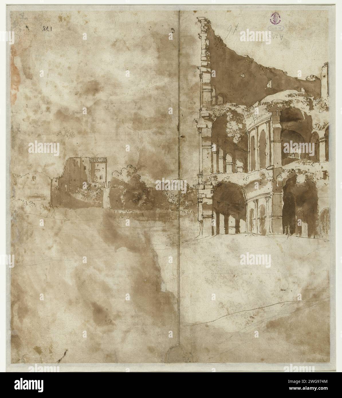 View of the Colosseum in Rome, Cornelis van Poelenburch, 1596 - 1667 ...