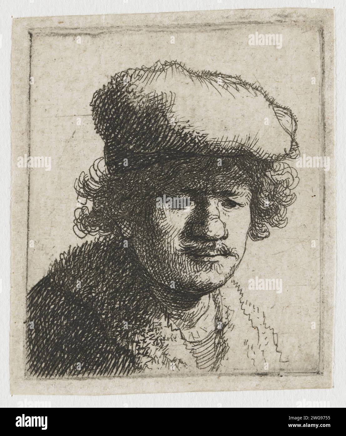 Self-Portrait with Cap Pulled Forward, Rembrandt van Rijn, c. 1630 ...