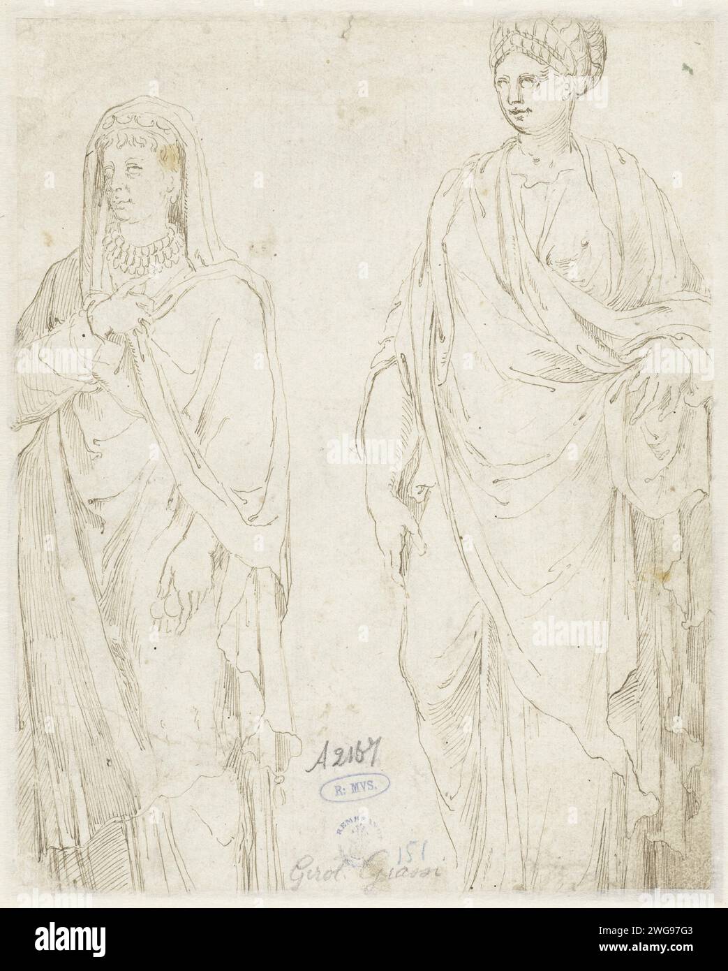 Study of two women, Girolamo da Carpi (Follower of), 1530 - 1600 ...