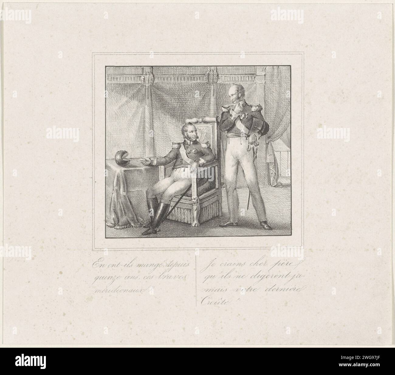 William I and the cut cheese, 1830, Anonymous, 1830 - 1831 print ...