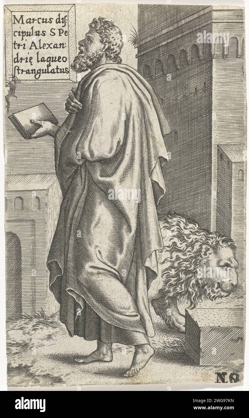 Evangelist Marcus, Hans Collaert (I), 1530 - 1580 print The evangelist ...