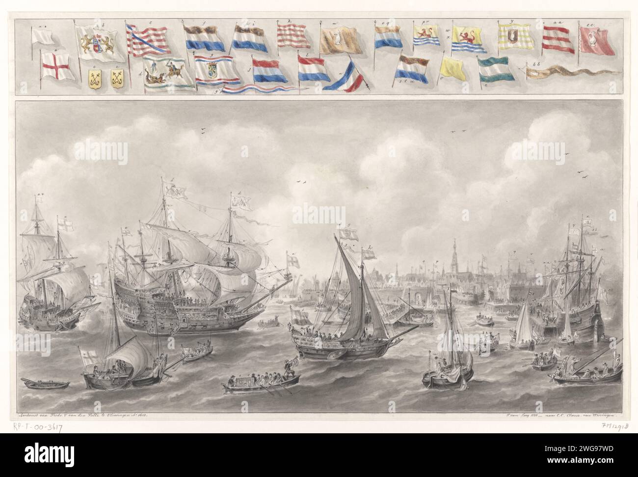 Arrival of Frederik V and Elisabeth Stuart in Vlissingen, 1613, 1880 ...