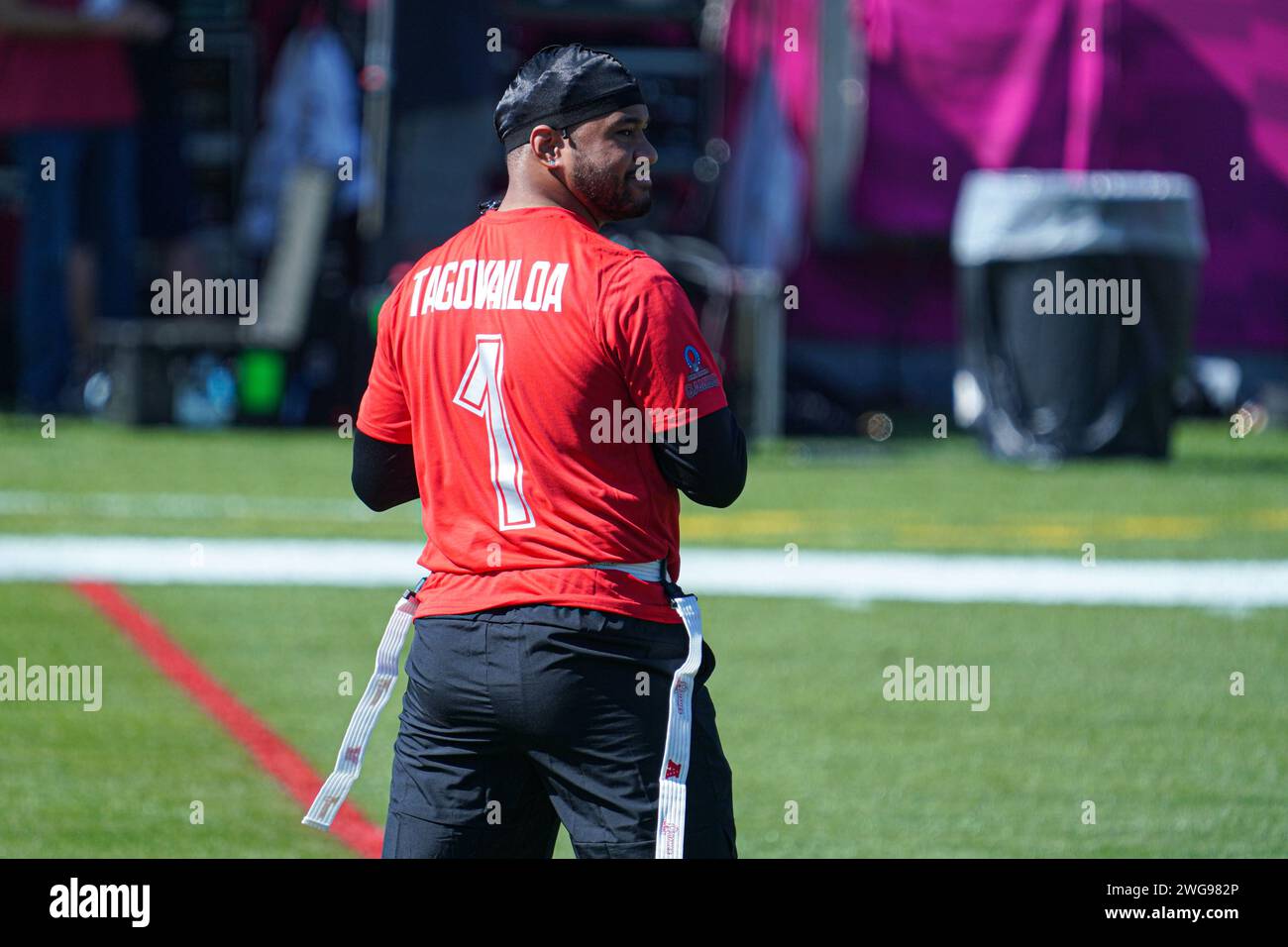 Orlando, Florida, USA, February 2, 2024, Tua Tagovailoa #1 of the Miami ...