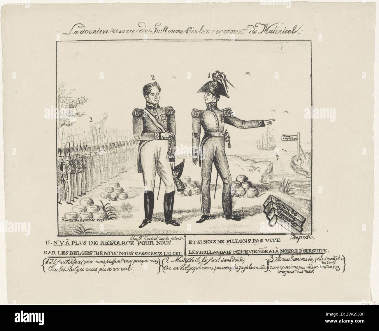 Last way out for Willem I, 1830, Anonymous, 1830 - 1831 print Cartoon ...