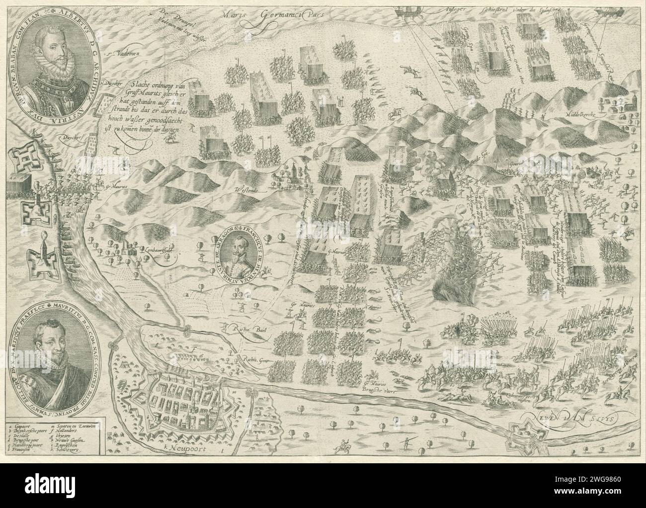 Battle of Nieuwpoort, 1600, 1600 print Battle of Nieuwpoort, July 2 ...