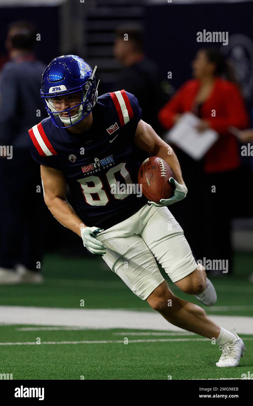 West receiver Jadon Janke (80) of South Dakota State runs after a catch ...