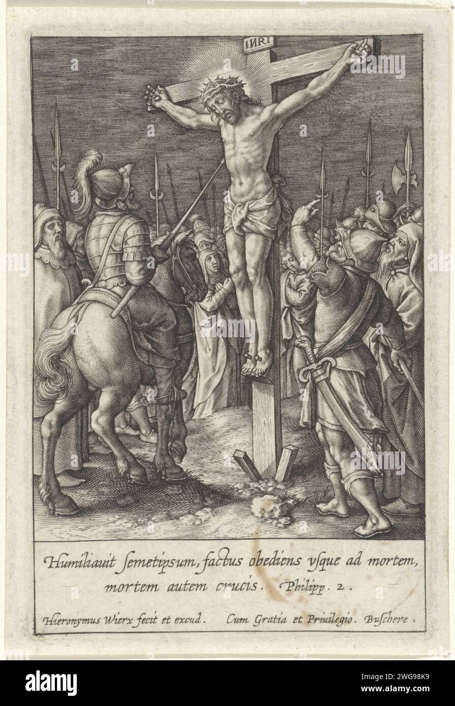Christ on the Cross, Hieronymus Wierix, 1563 - Before 1619 print Cross -killing of Christ on ...