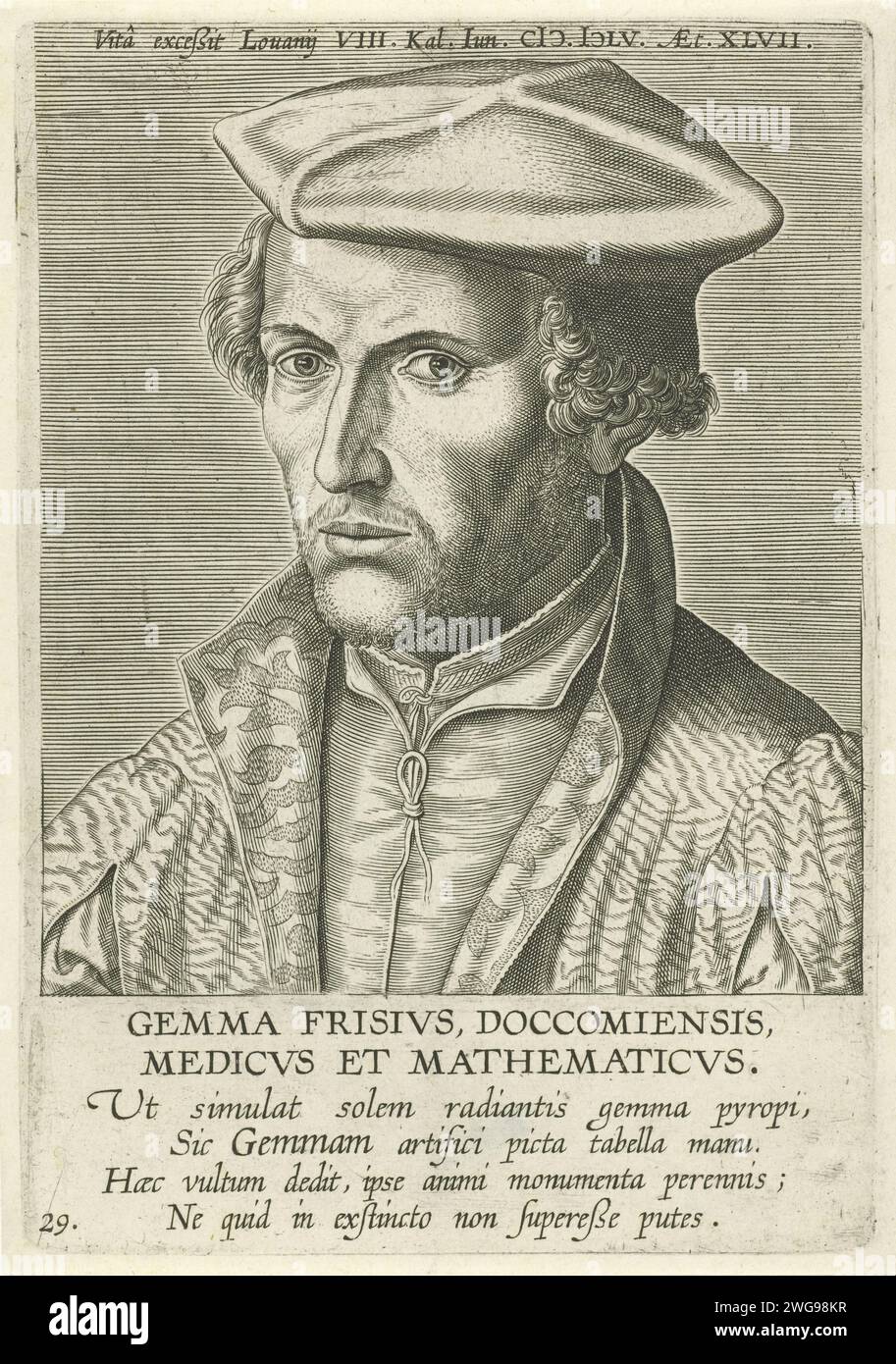 Portrait of Gemma Frisius, Philips Galle, After Jan van Stalburch, 1608 ...