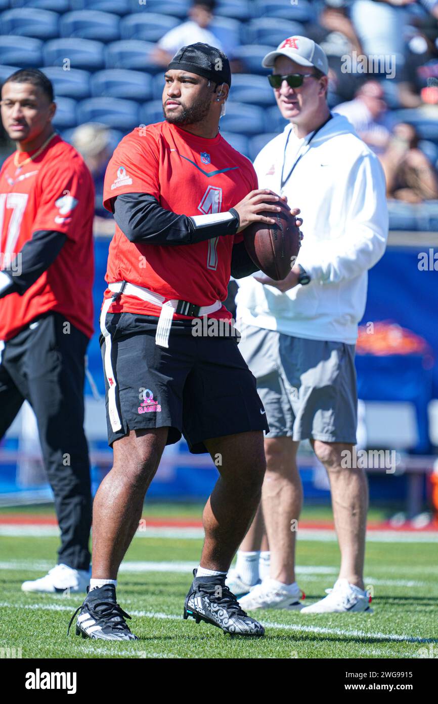 Orlando, Florida, USA, February 2, 2024, Tua Tagovailoa #1 of the Miami ...