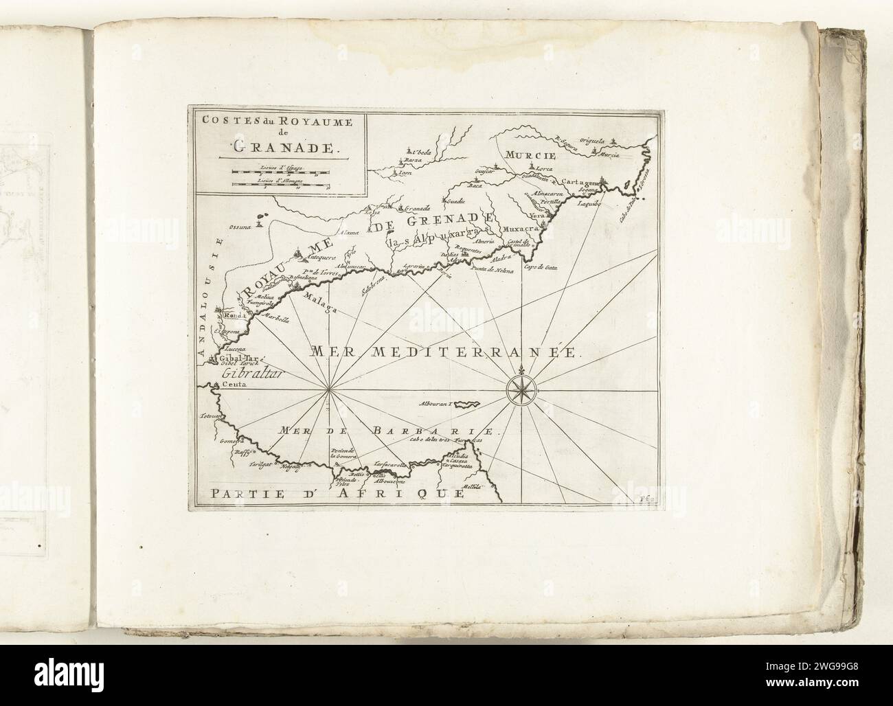 Map of the Spanish south coast at Gibraltar, ca. 1702, 1702 - 1703 ...
