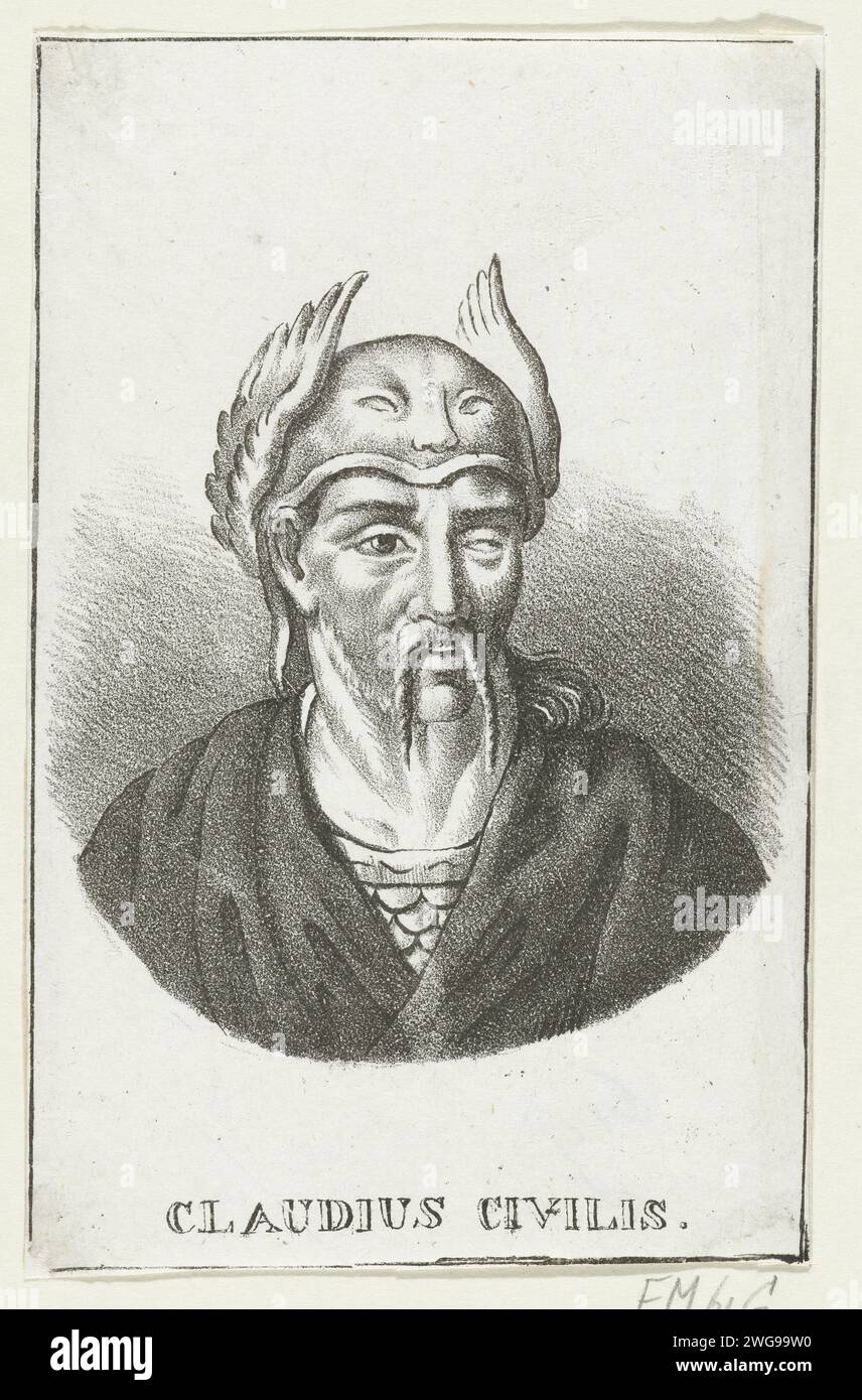 Claudius, 1800 - 1899 print Bust of Claudius Civilis. Netherlands paper ...