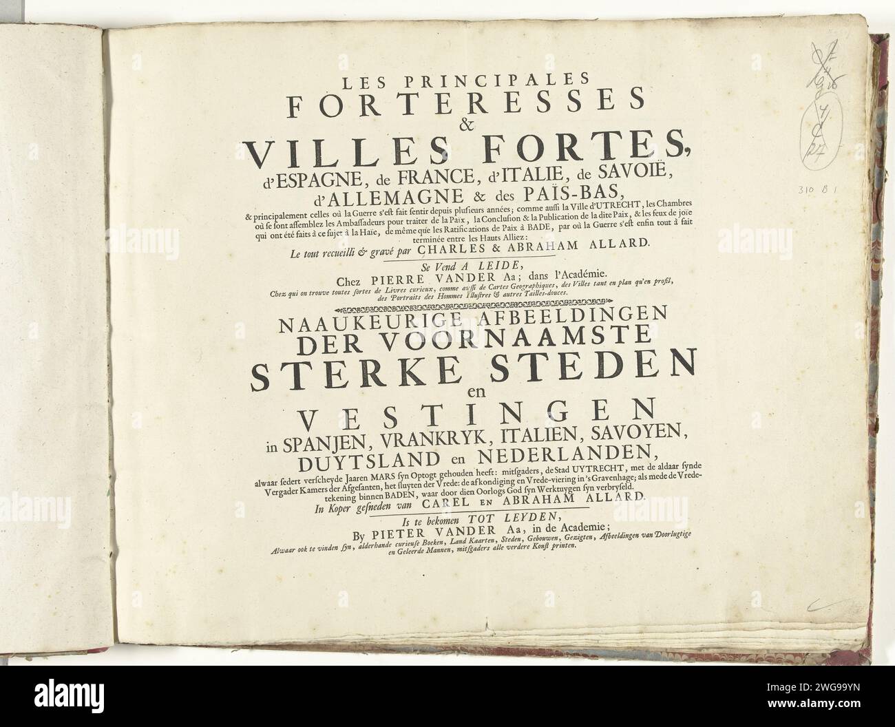 Title page for the series of 49 plates of strong cities and fortresses ...