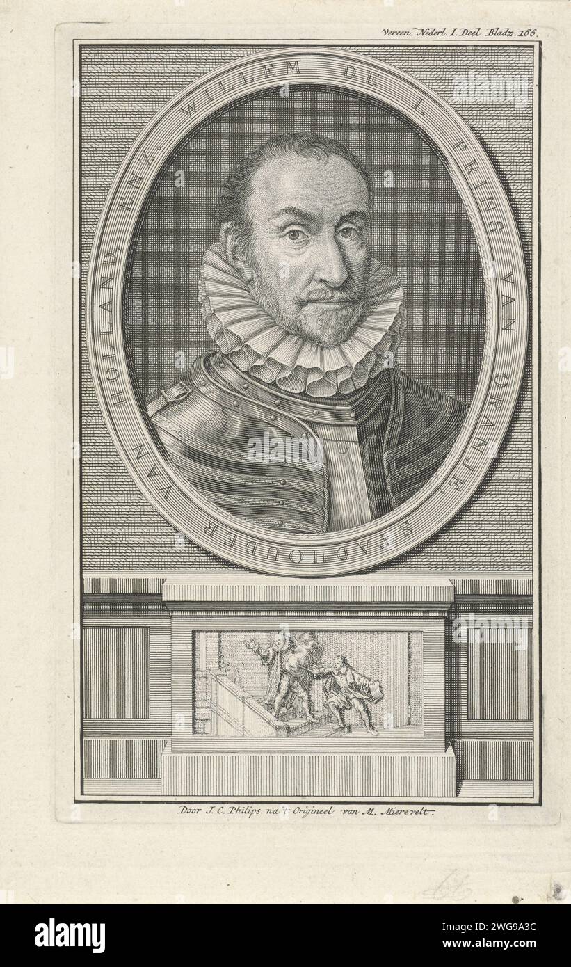 Portrait of Willem I, Prince of Orange, Jan Caspar Philips, after ...