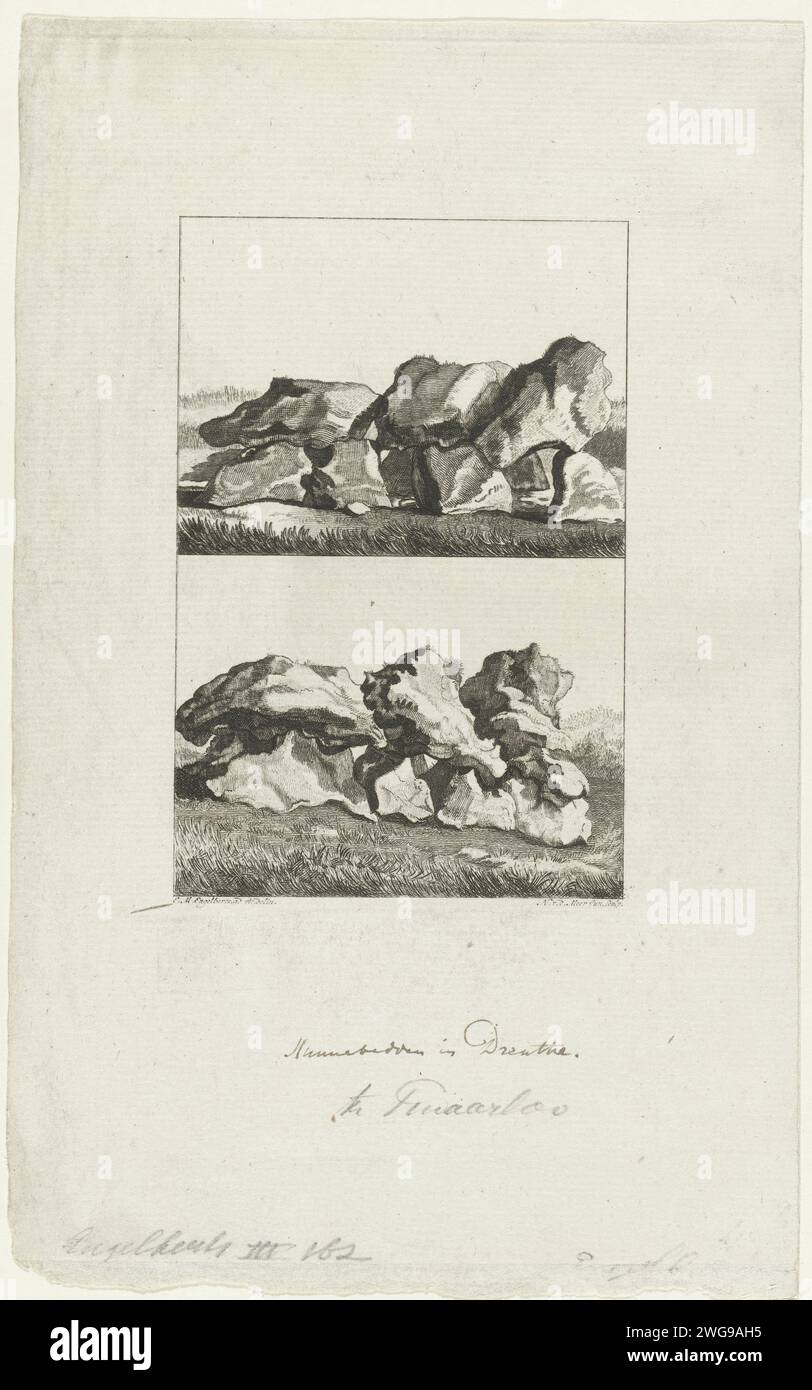 Hunebedden at Tinaarlo, 1788 - 1790 print Hunebedden at Tinaarlo ...