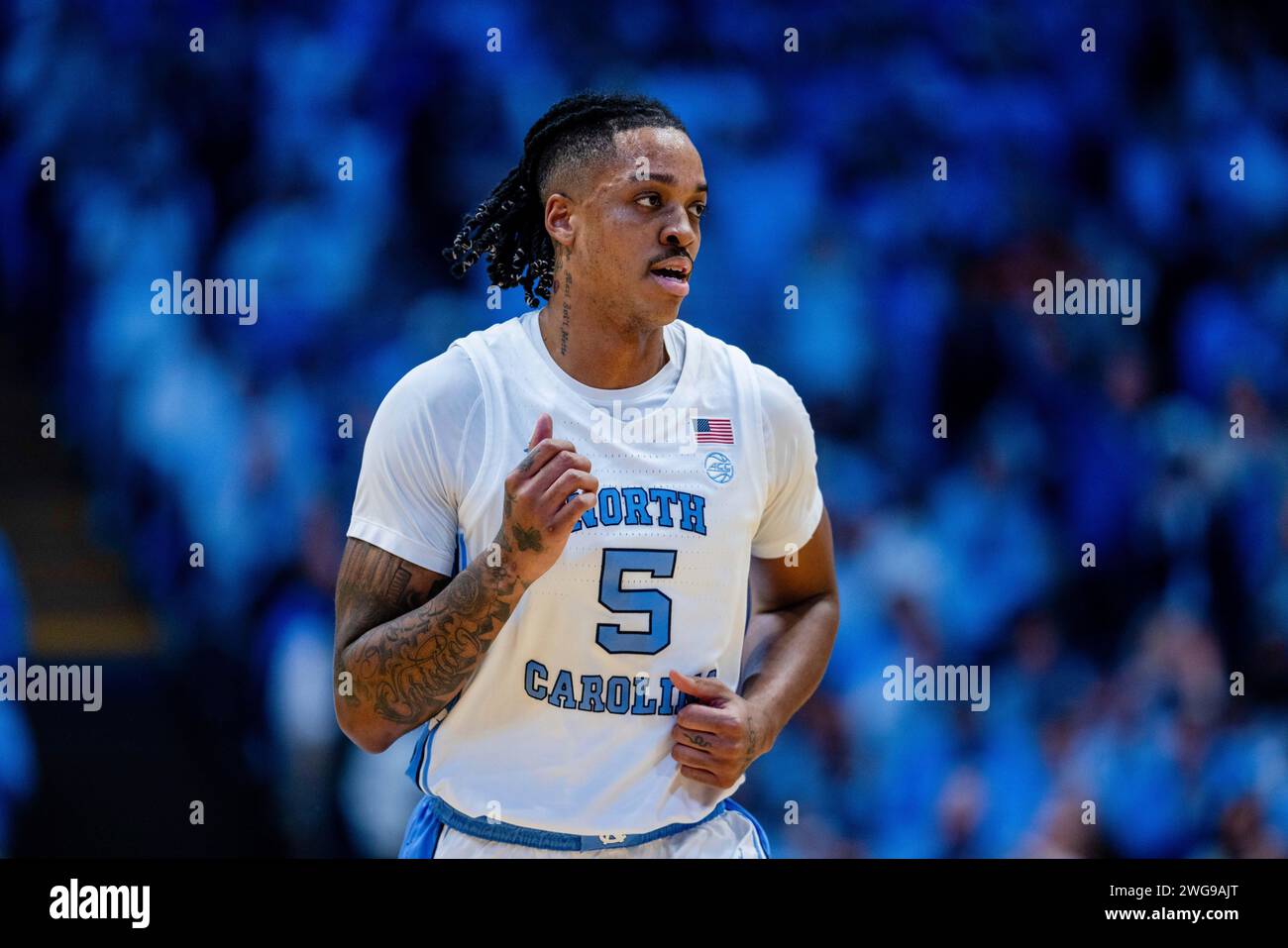 February 3, 2024: North Carolina Tar Heels forward Armando Bacot (5 ...