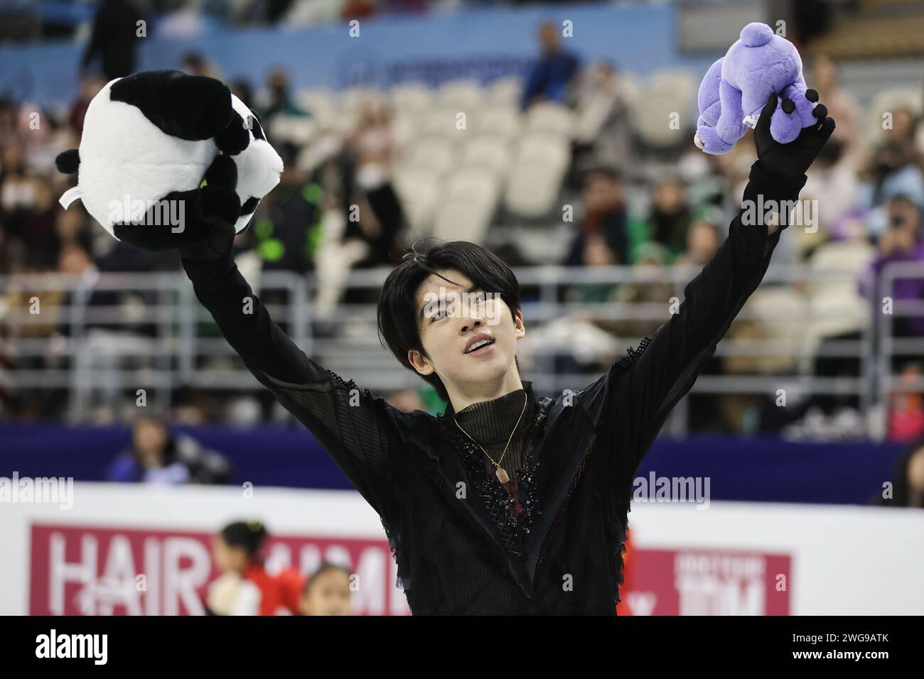 Shanghai, China. 3rd Feb, 2024. South Korea's Cha Junhwan reacts after ...