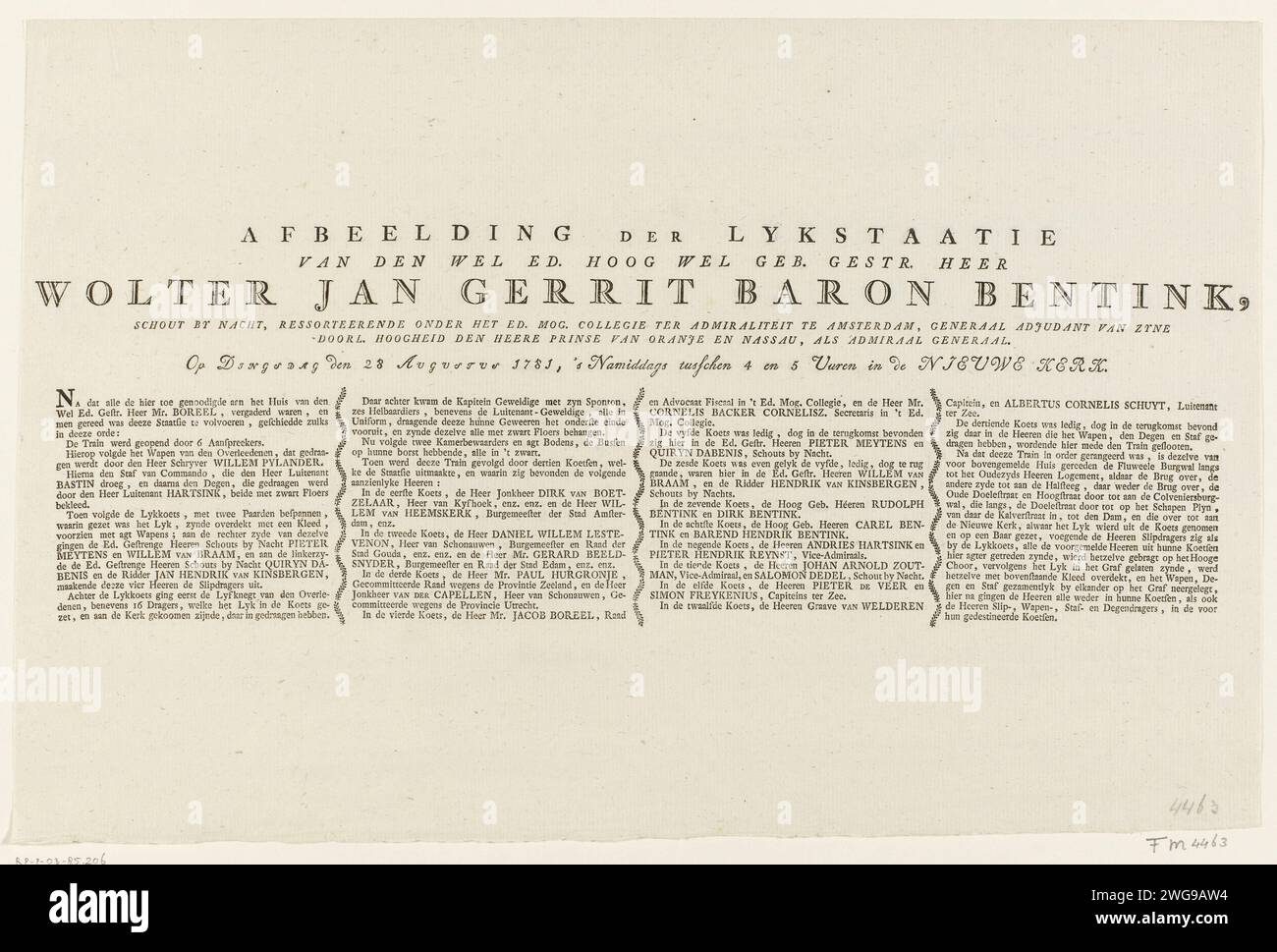 Text for under the print of the corpse of Wolter Jan Gerrit Baron ...