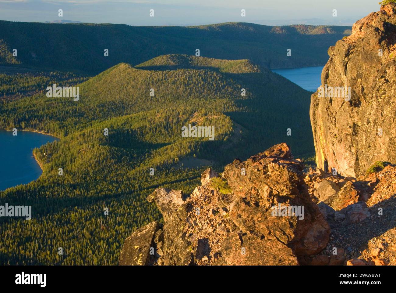Newberry Crater view from Paulina Peak, Newberry National Volcanic ...