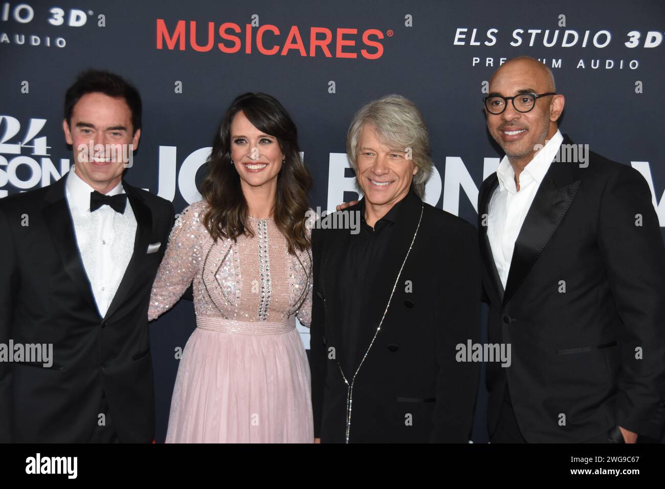 Los Angeles, California, USA 2nd February 2024 (L-R) VP of Amazon Music ...