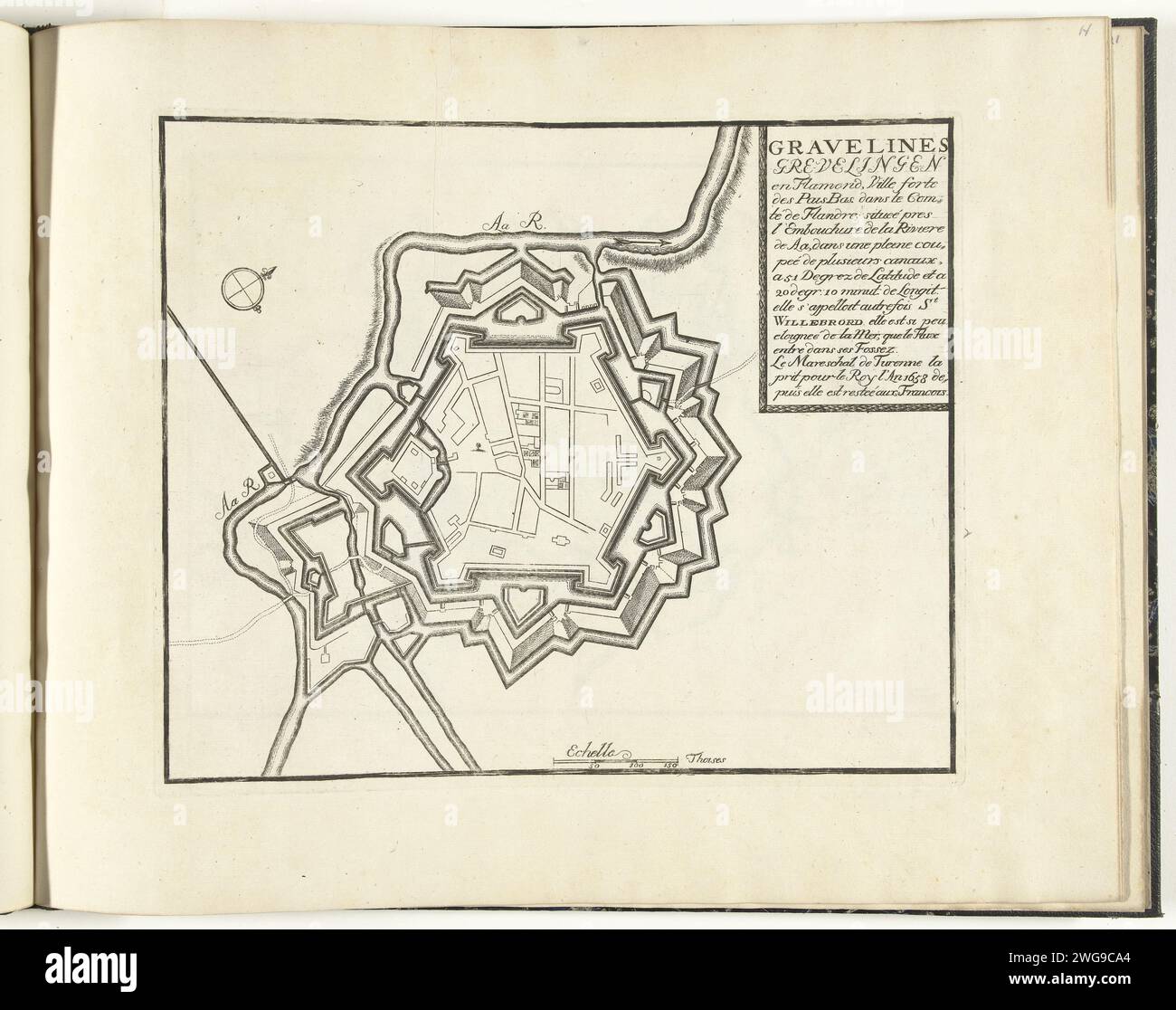 Map of Gravelines, ca. 1693-1696, 1693 - 1696 print Map of the ...