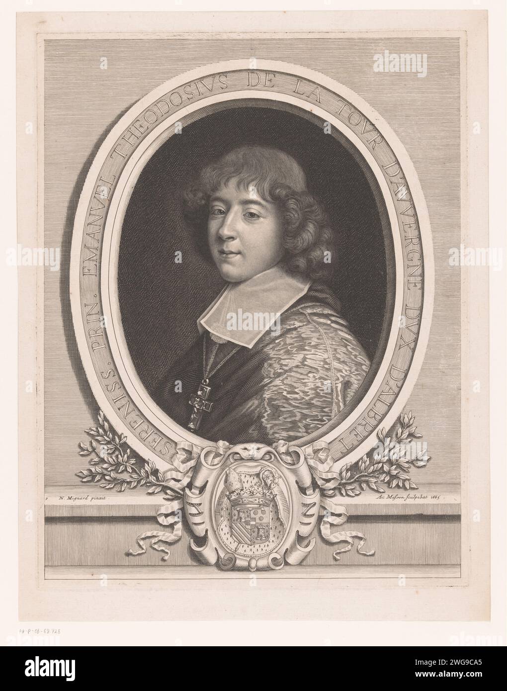 Portret van Emmanuel Théodose de la Tour d'Auvergne, Antoine Masson ...