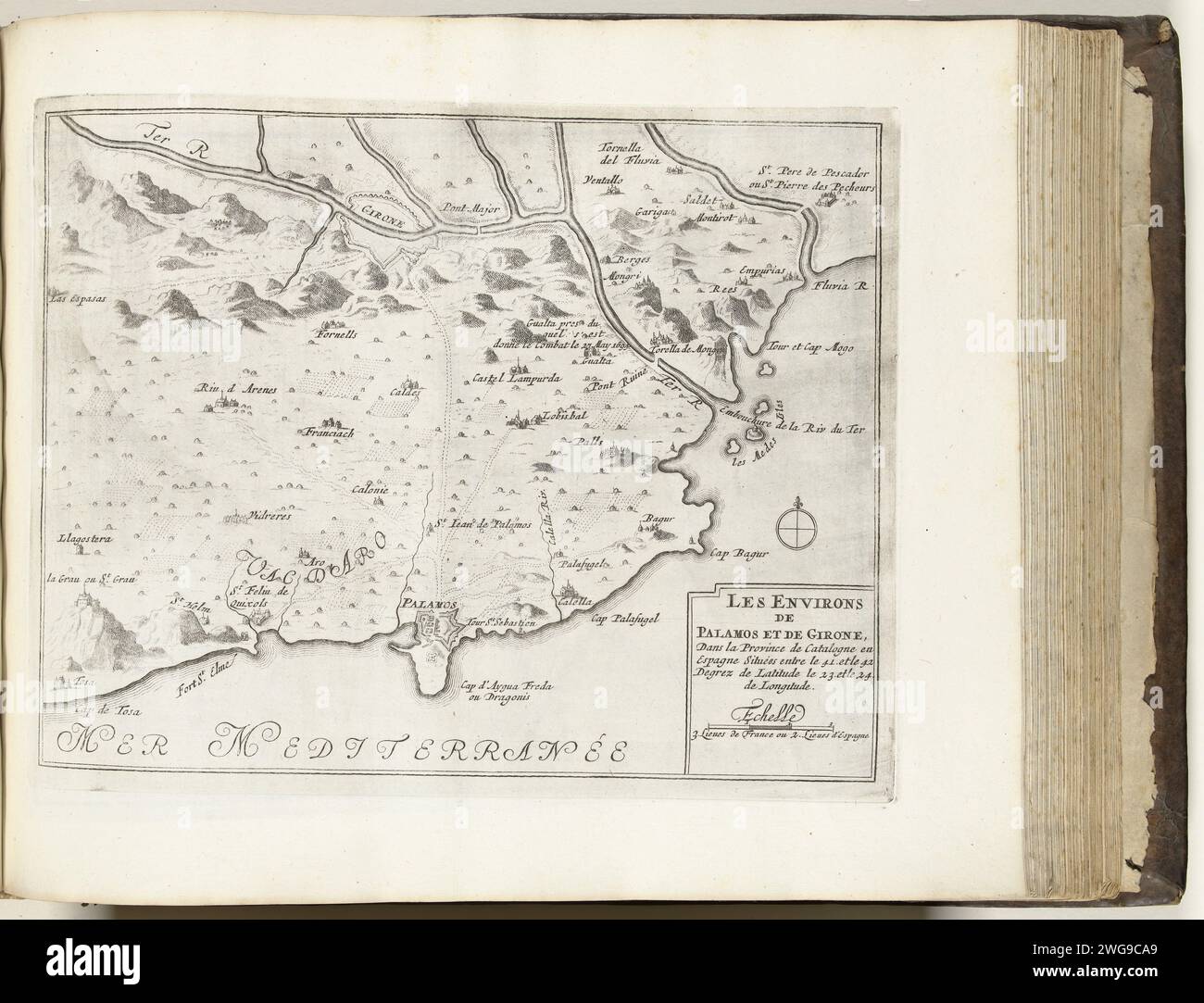 Map the surroundings of Palamos and Gerona, ca. 1693-1696, 1694 - 1696 ...