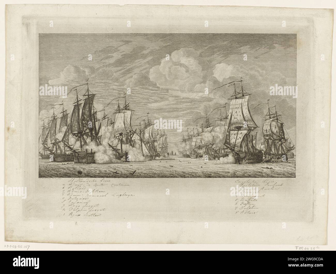 Sea battle at Doggersbank, 1781, Carel Frederik Bendorp (I), 1781 ...