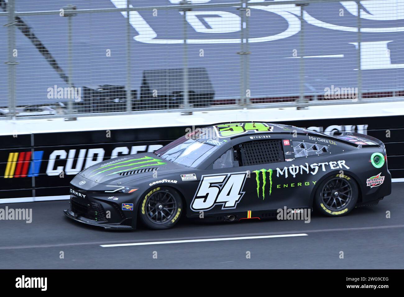 LOS ANGELES, CA - FEBRUARY 03: Ty Gibbs (#54 Joe Gibbs Racing Monster ...