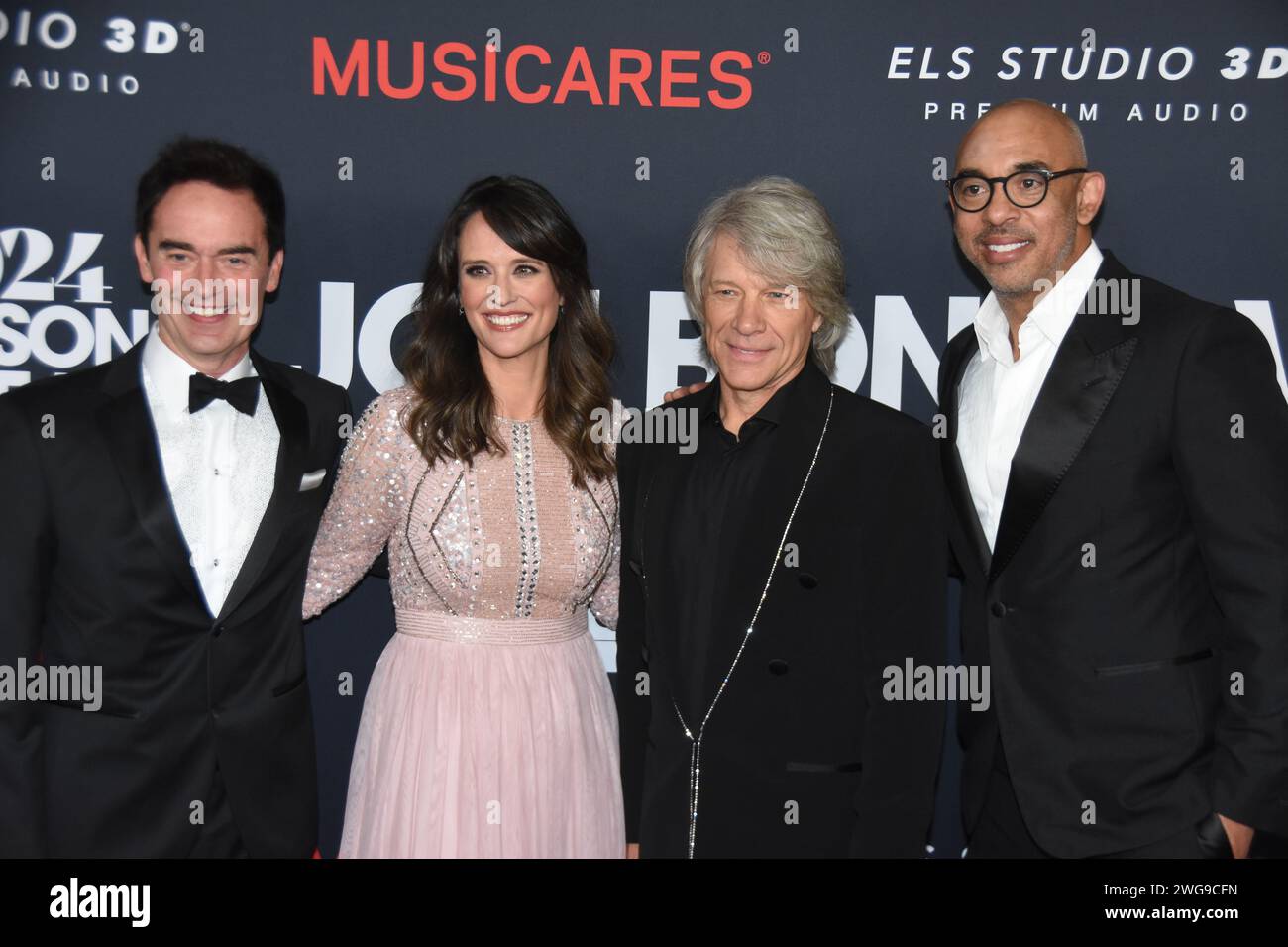 Los Angeles, California, USA 2nd February 2024 (L-R) VP of Amazon Music ...