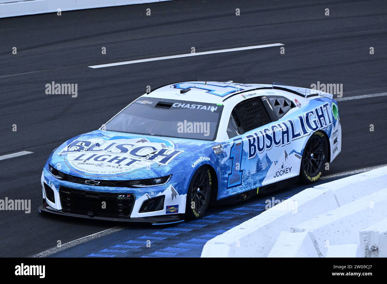 LOS ANGELES, CA - FEBRUARY 03: Ross Chastain (#1 Trackhouse Racing ...